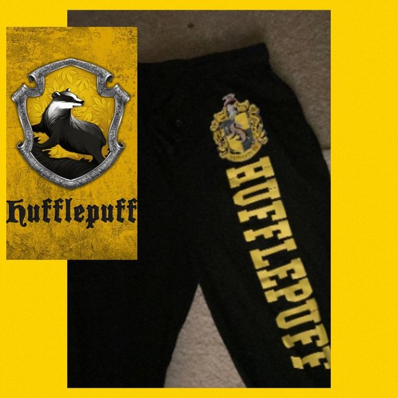 Warner Bros. | Pants & Jumpsuits | Harry Potter Hufflepuff Black Lounge ...